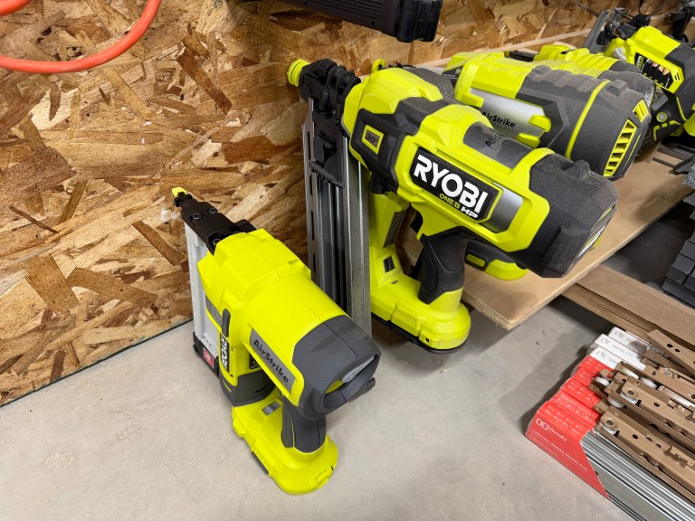 Storage for a Ryobi Framing Nailer and Narrow Crown Stapler – Nick Momrik